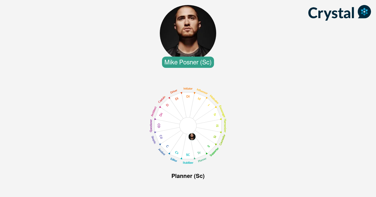 Mike Posner - Personality Profile