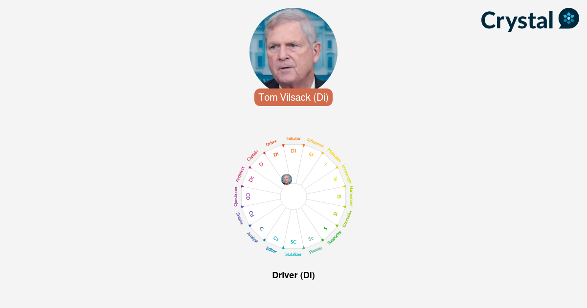 Tom Vilsack - Personality Profile