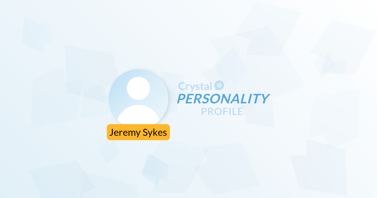 Jeremy Sykes - Personality Profile